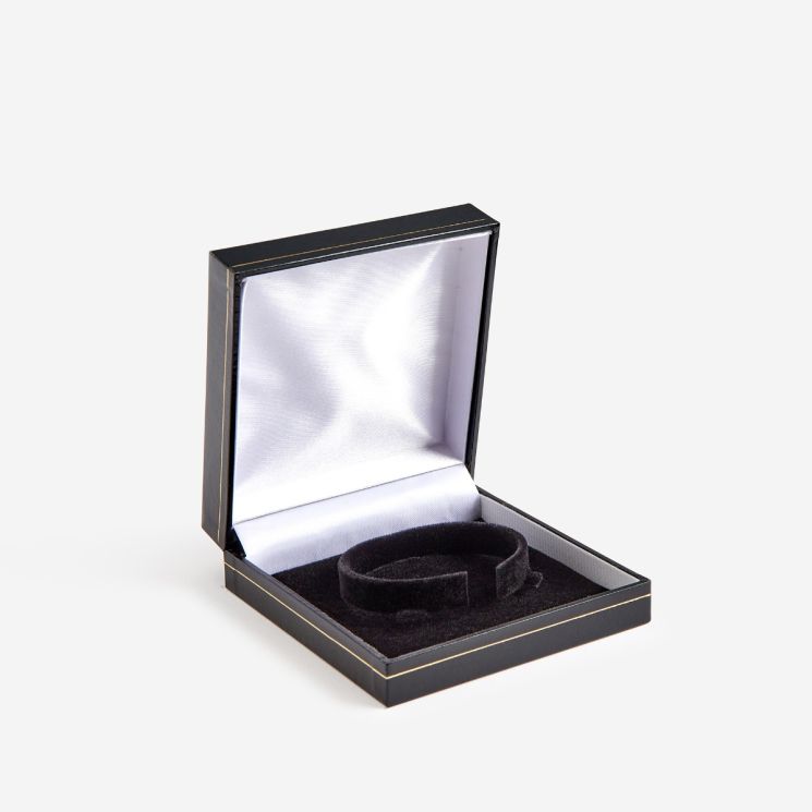 Black Baby Bangle Box Kara with Black Watch Clip Insert J1O